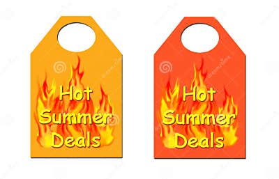 Hot summer Deals Tag. stock illustration. Illustration of sell - 763165