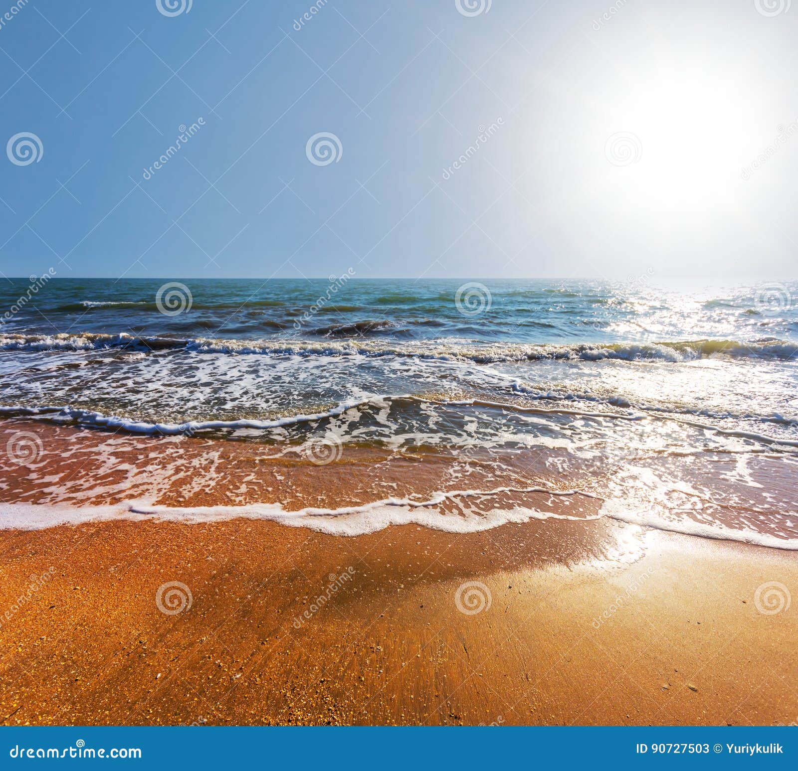 Hot summer sea beach scene stock image. Image of heat - 90727503