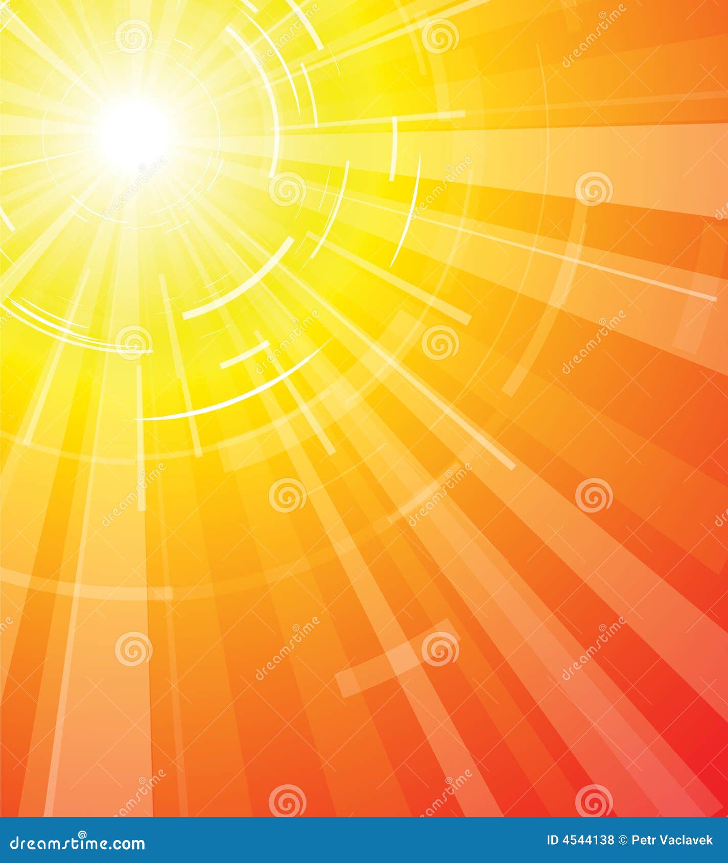 The hot summer sun stock vector. Illustration of design - 4544138