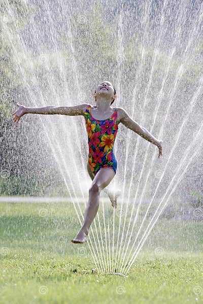 Hot summer water fun stock image. Image of caucasian, barefoot - 3905861