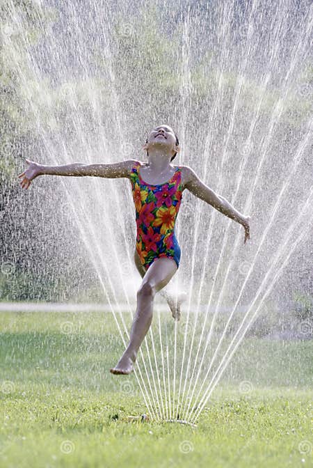 Hot summer water fun stock image. Image of caucasian, barefoot - 3905861