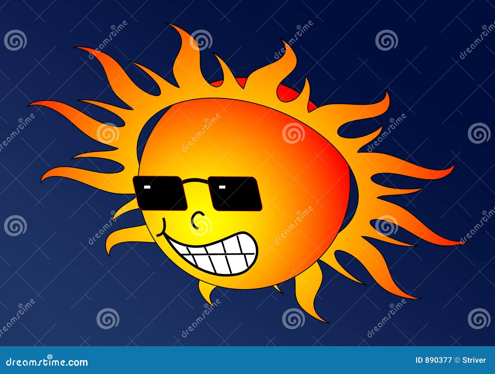 Hot Sun stock illustration. Illustration of scorcher, searing - 890377