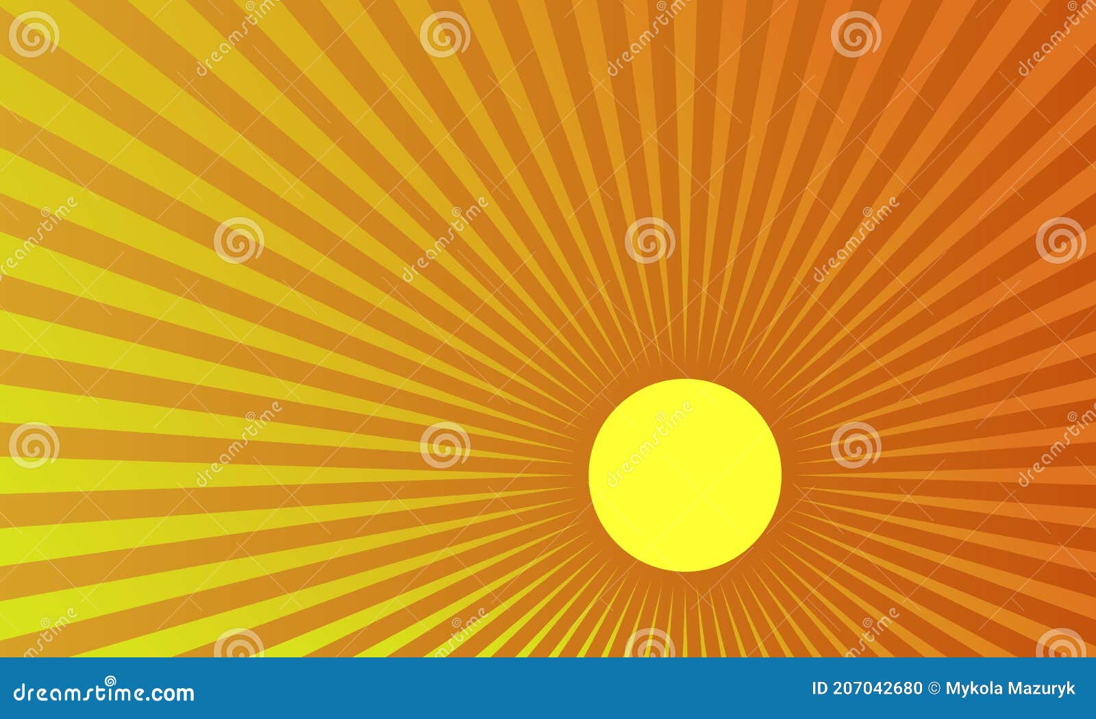 Hot Sun Background. Orange Color Sun Rays As Retro Background or Cover ...
