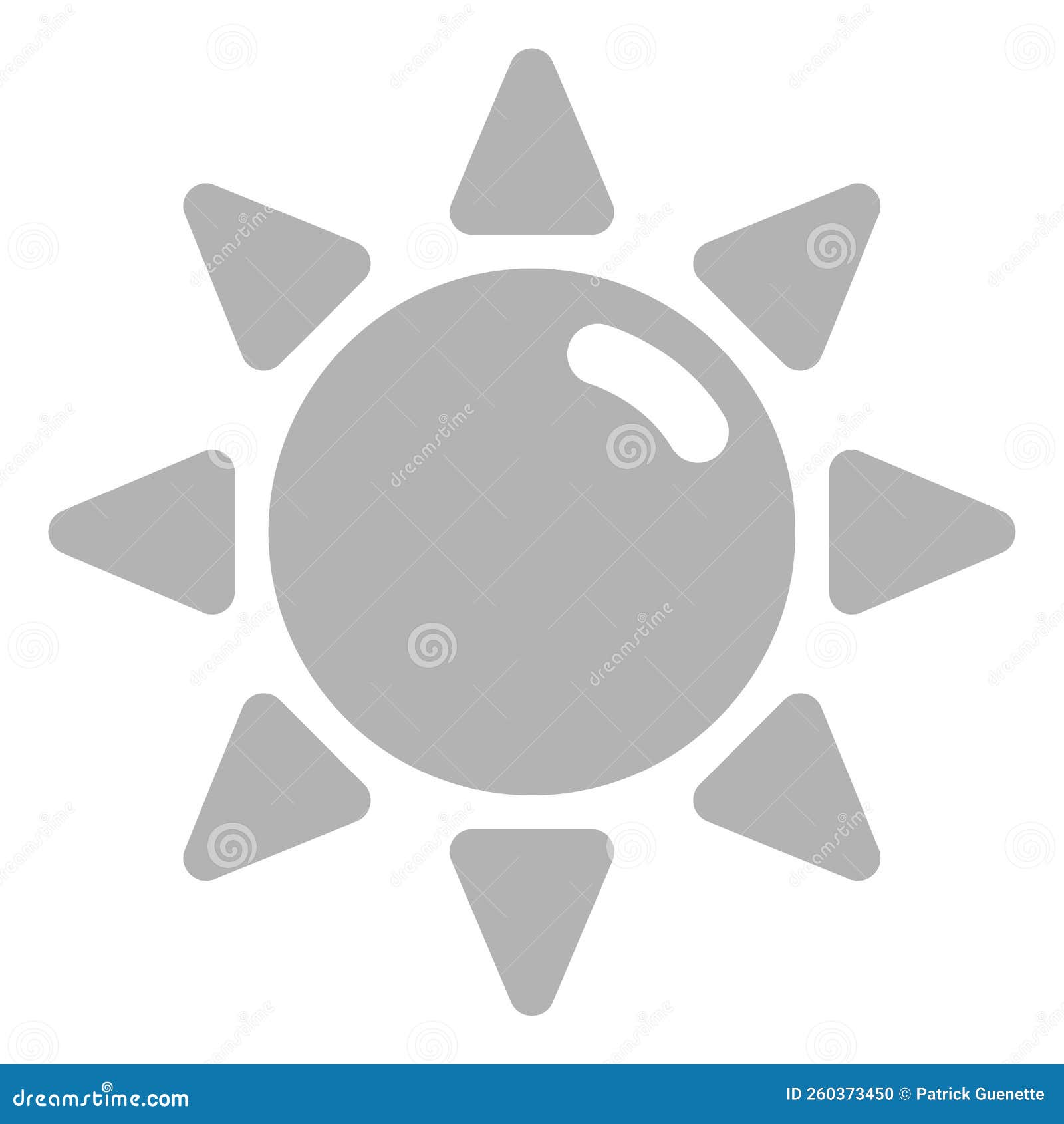Hot sun, icon stock vector. Illustration of male, ultraviolet - 260373450