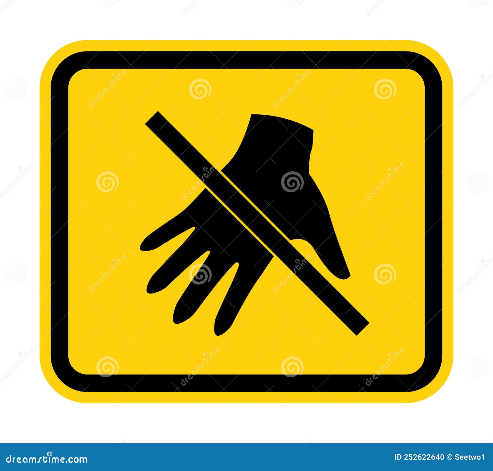Hot Surface Do Not Touch stock vector. Illustration of heat - 252622640