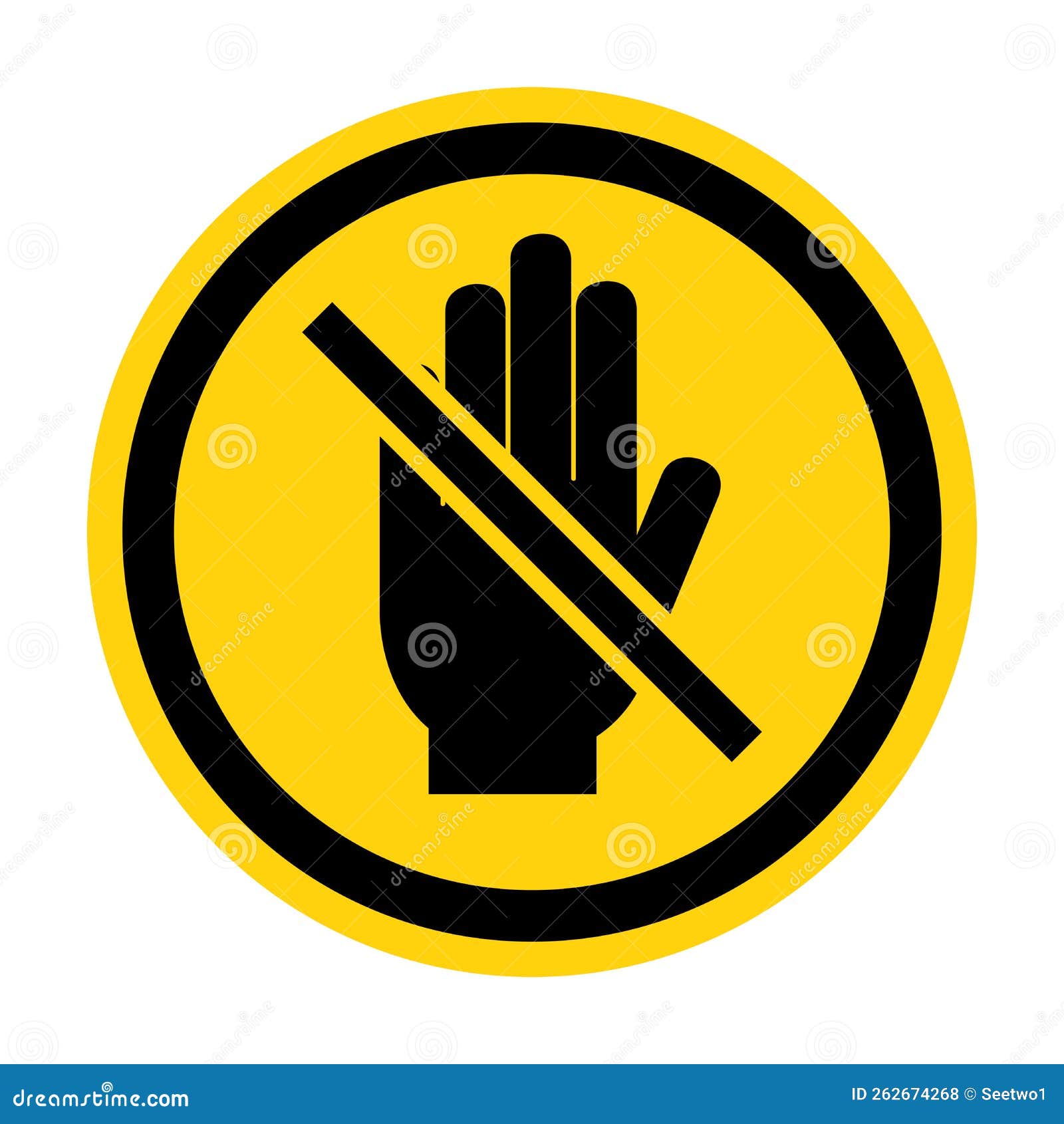 Hot Surface Do Not Touch stock vector. Illustration of attention ...