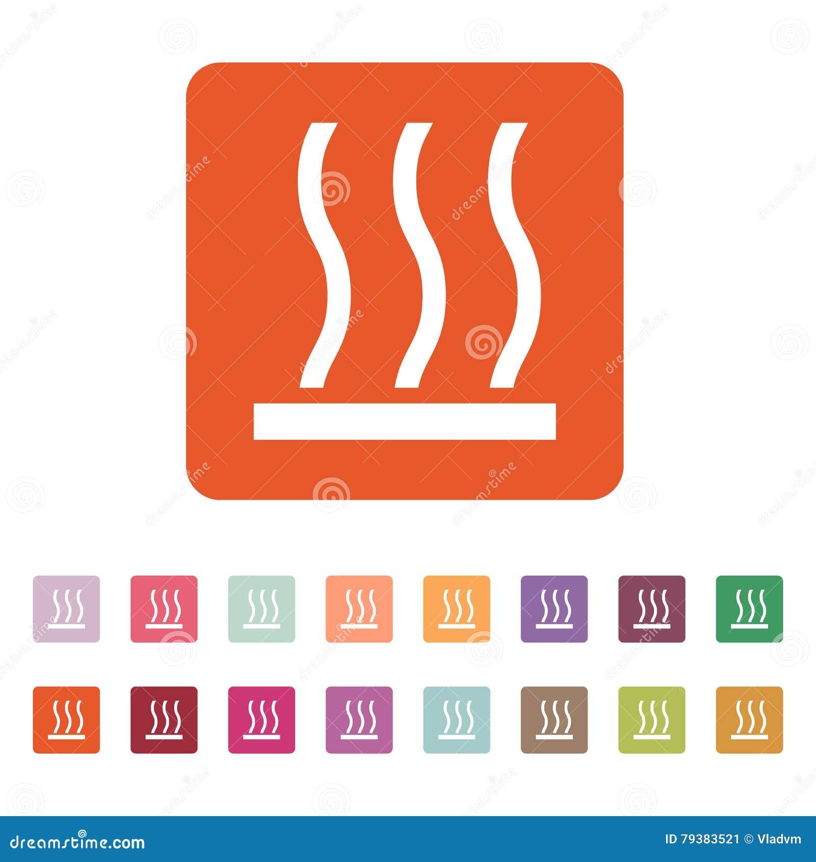 The Hot Surface Icon. Hotly Symbol Stock Vector - Illustration of ...