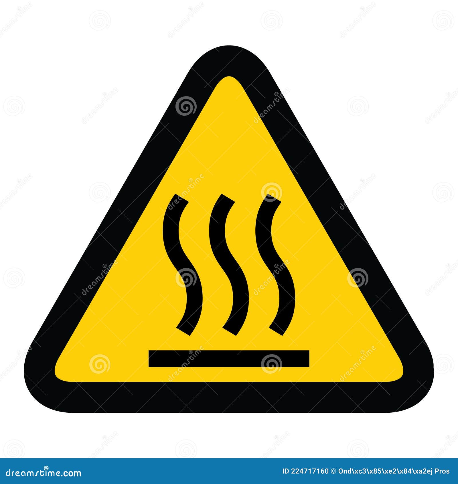 Hot Surface Icon, Safety Graphic Information Symbol, Risk Notice ...