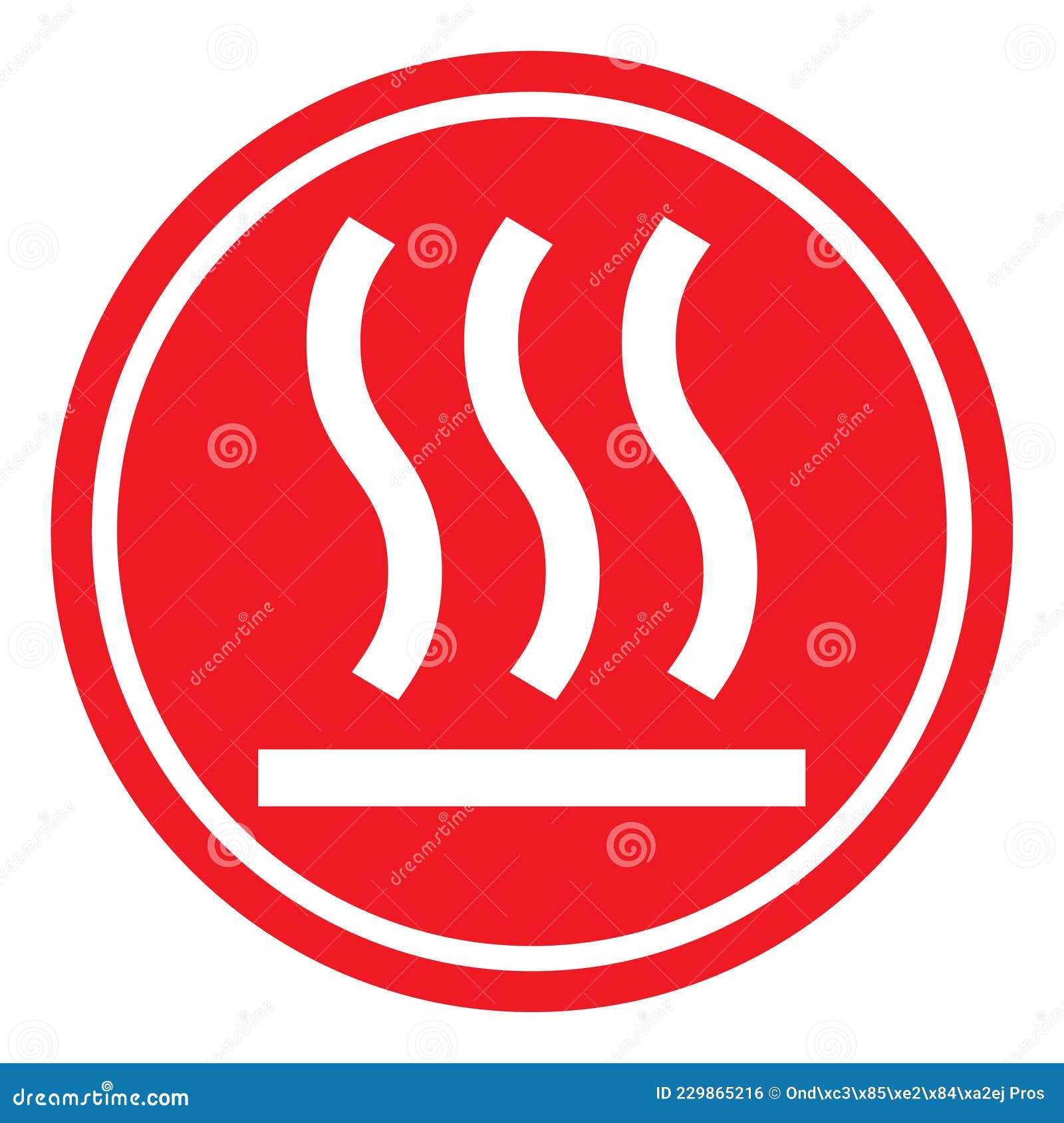 Hot Surface Icon, Safety Graphic Information Symbol, Risk Notice ...