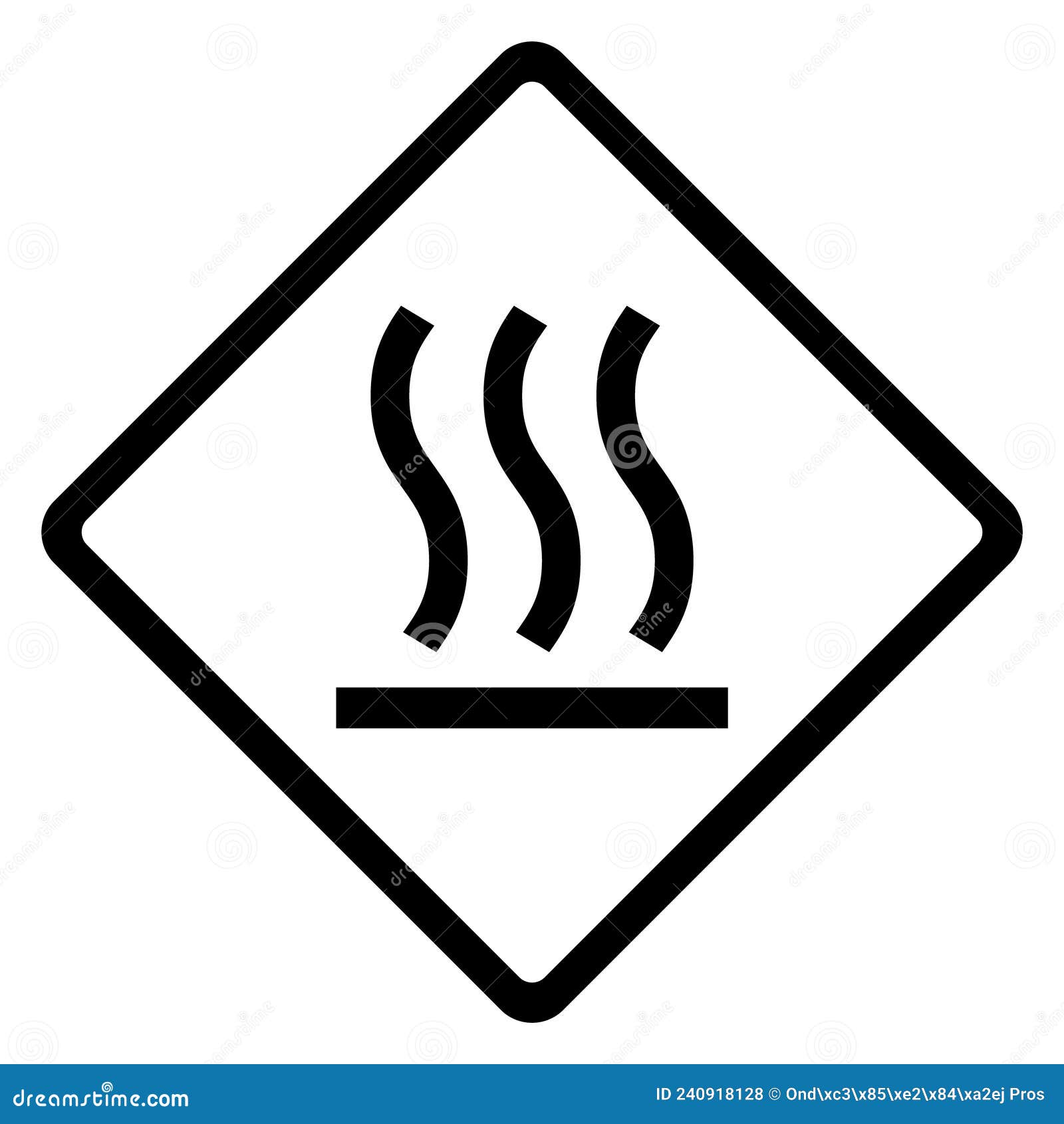 Hot Surface Icon, Safety Graphic Information Symbol, Risk Notice ...