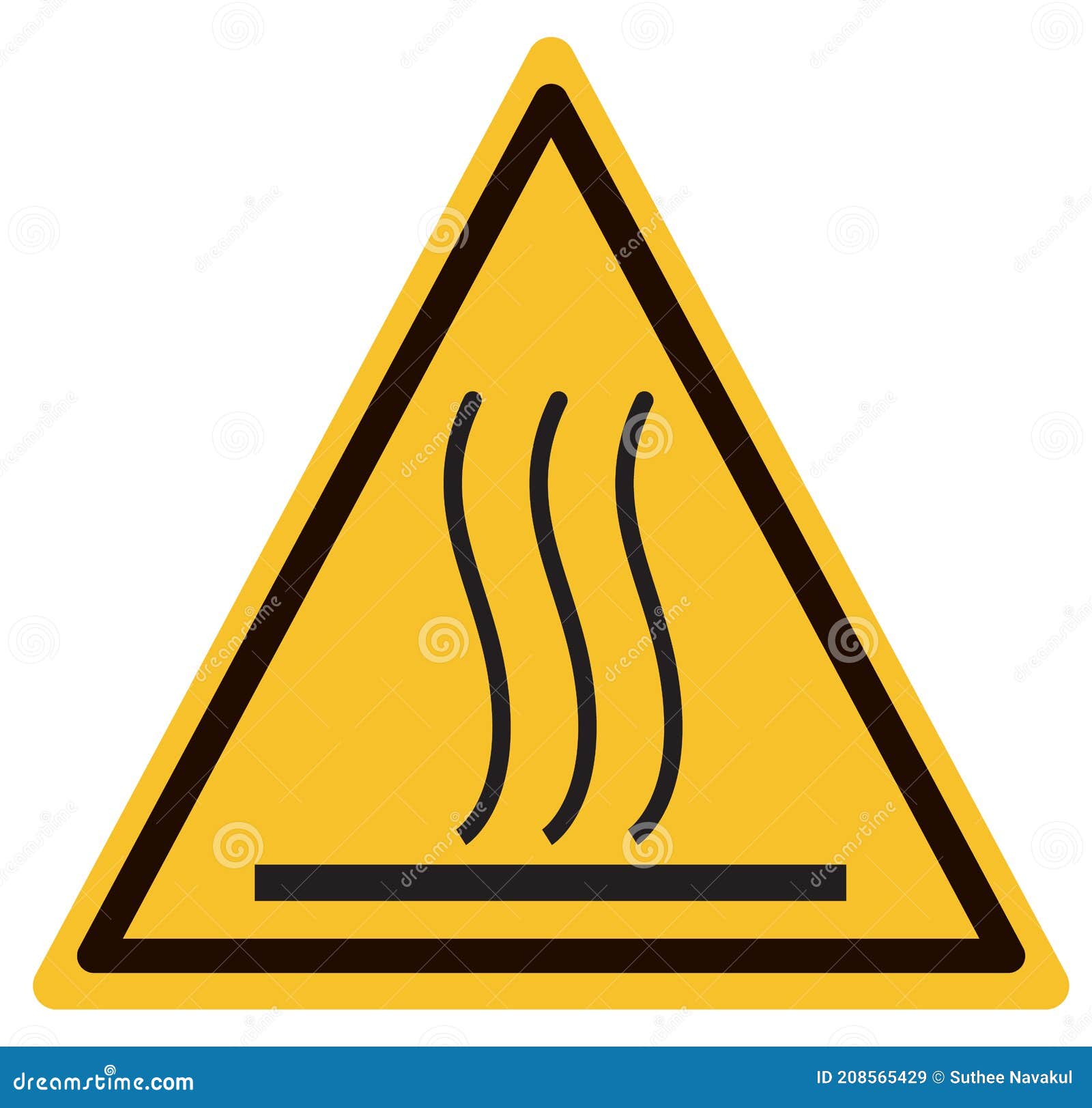 Hot Surface Warning Sign Vector Illustration | CartoonDealer.com #234229320