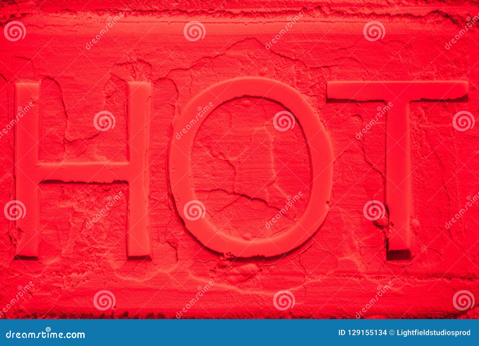 Hot symbol on red neon stock photo. Image of element - 129155134