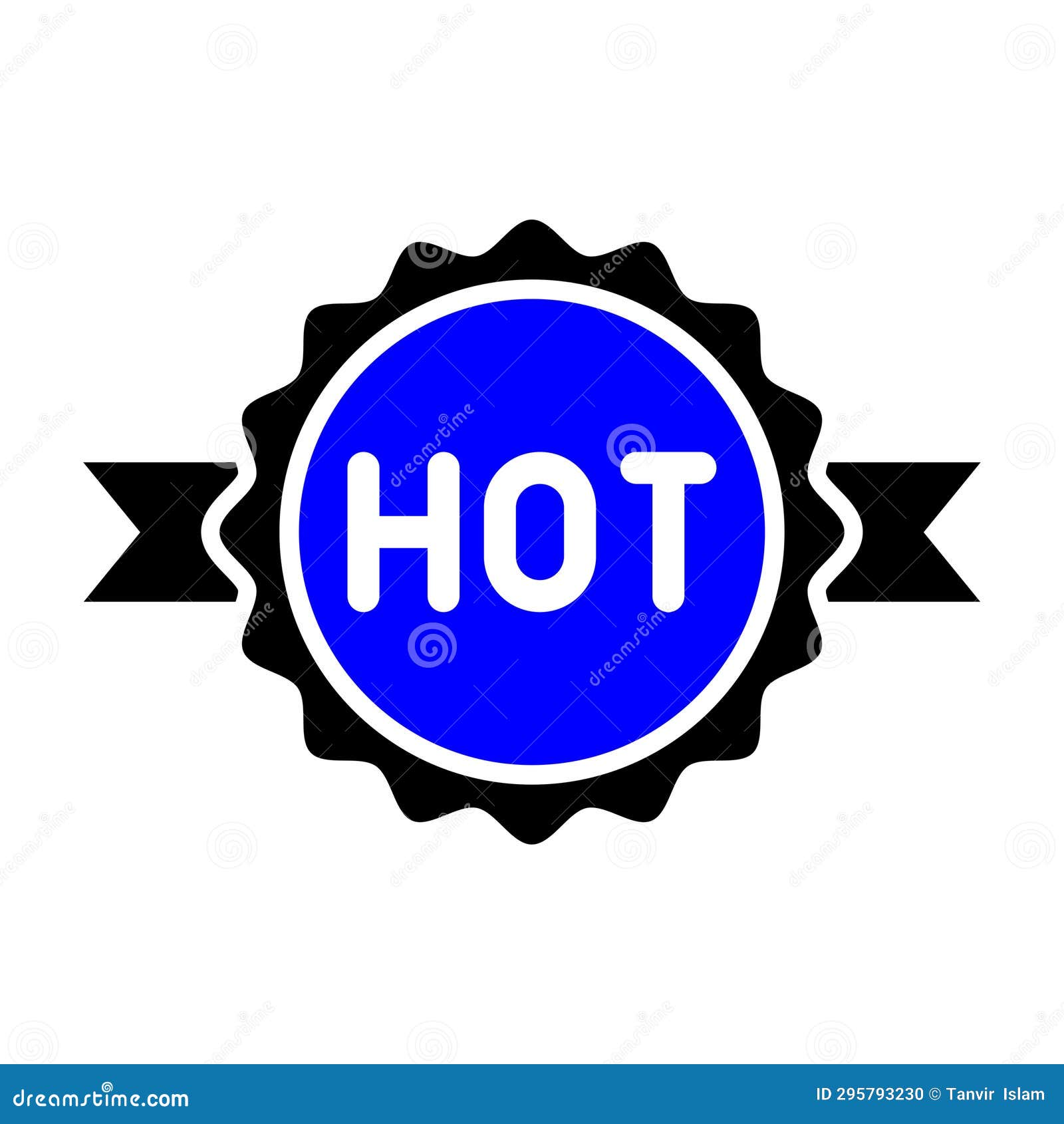 Hot Tag Icon stock vector. Illustration of font, label - 295793230