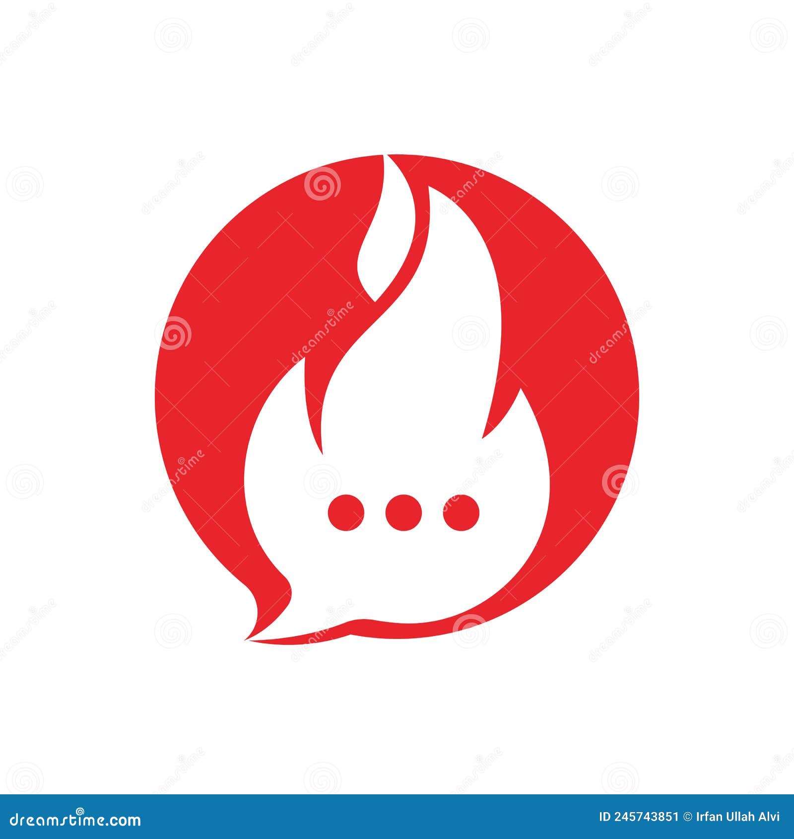 Hot Talk Vector Logo Design. Fire Chat Icon Logo Design Concept. Stock ...