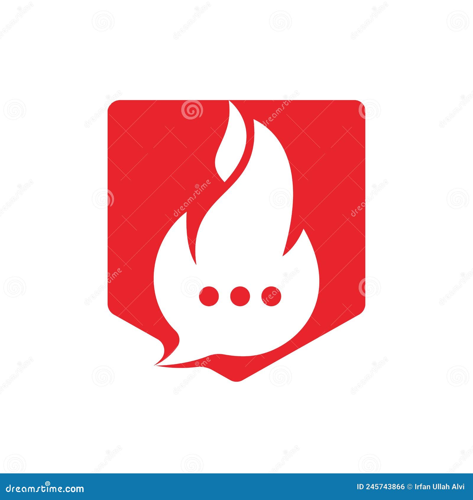 Hot Talk Vector Logo Design. Fire Chat Icon Logo Design Concept. Stock ...