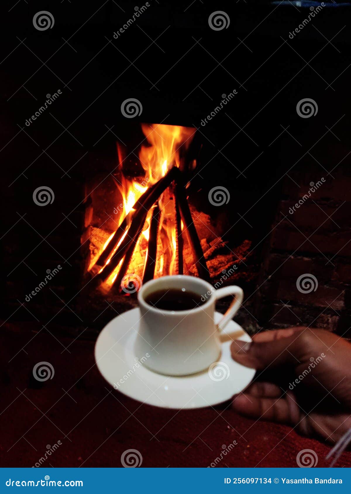 A Hot Tea with a Bonfire.in Srilanka Stock Photo - Image of iron ...