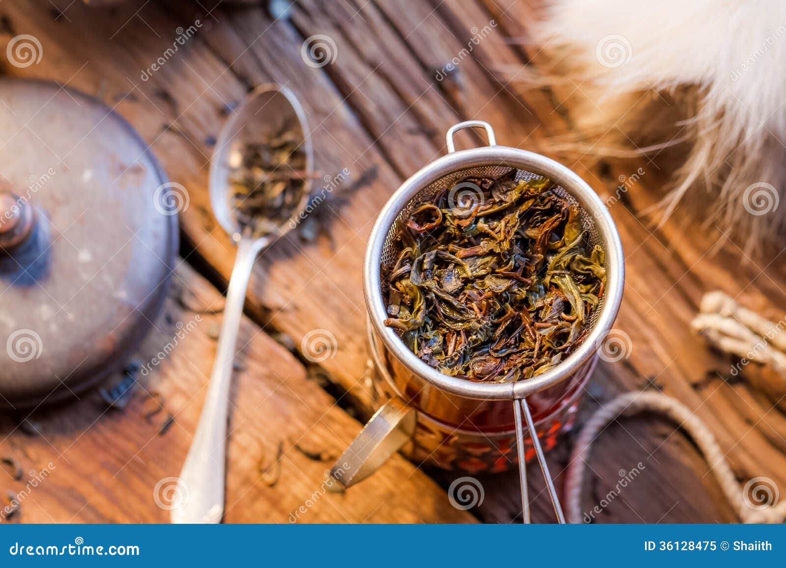 Hot Tea Brewed in the Old Style Stock Image - Image of house, light ...