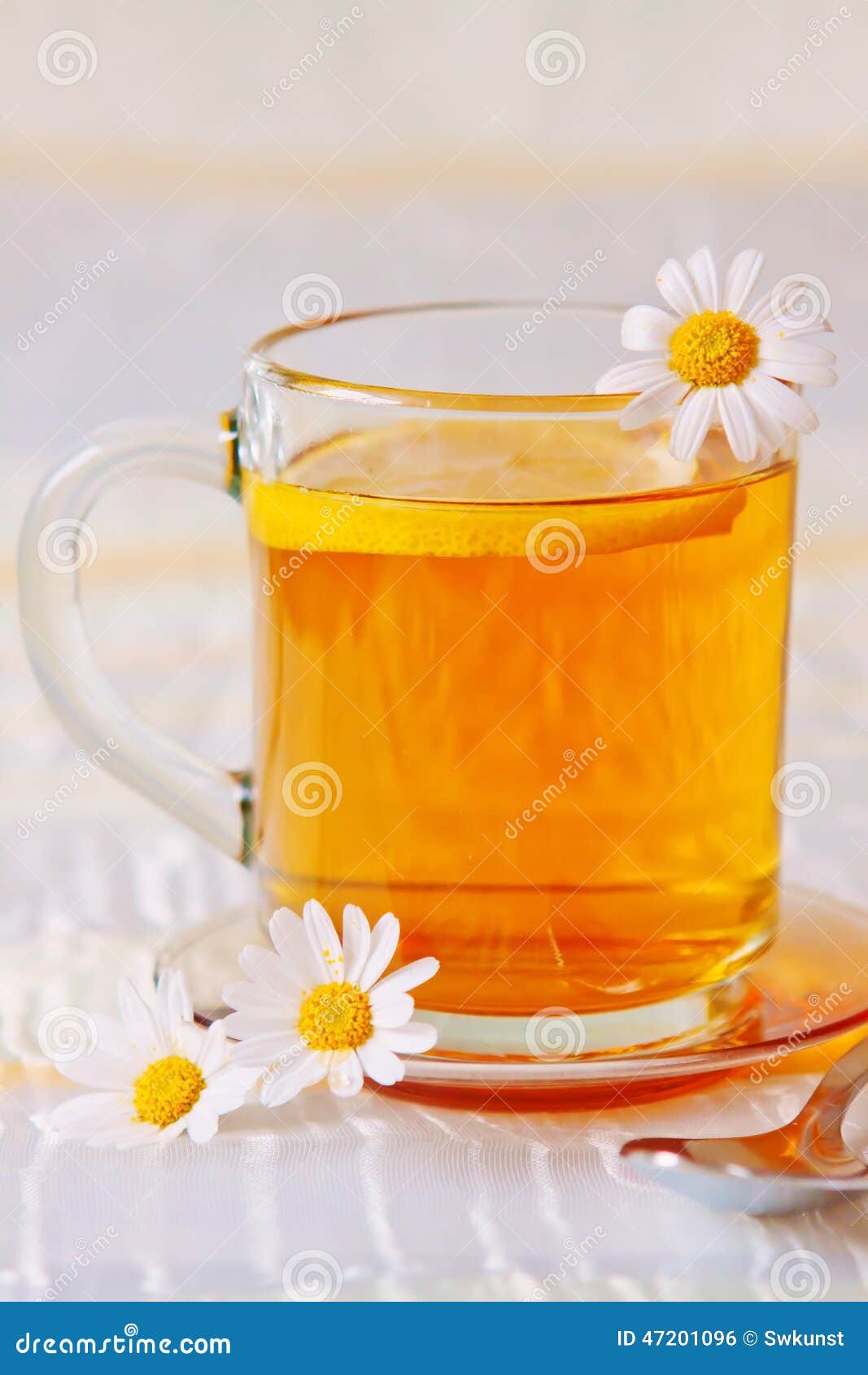 Hot tea daisy . stock photo. Image of breakfast, daisy - 47201096
