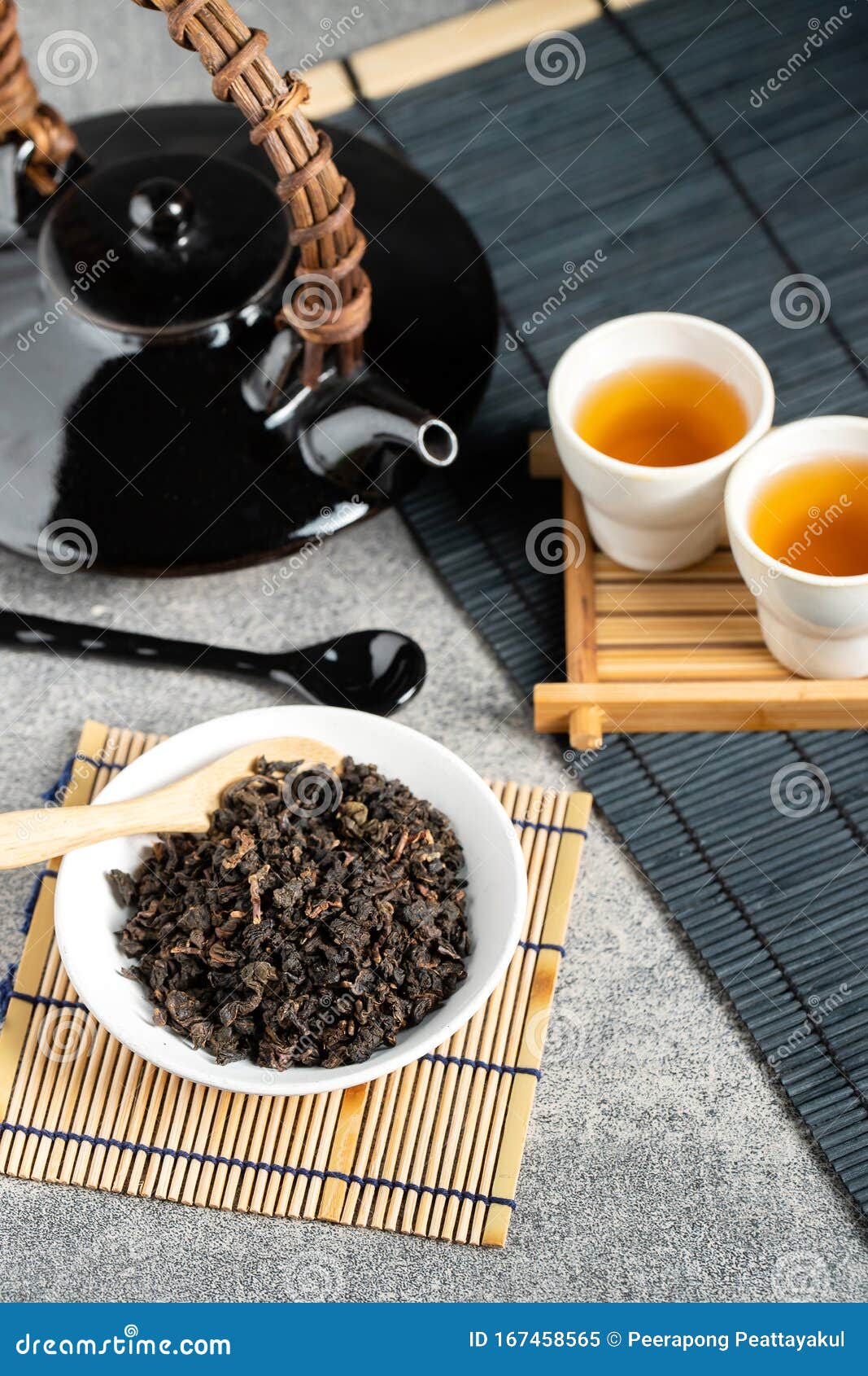 Hot Tea in Glass Teapot and Cup with Steam Stock Image - Image of ...