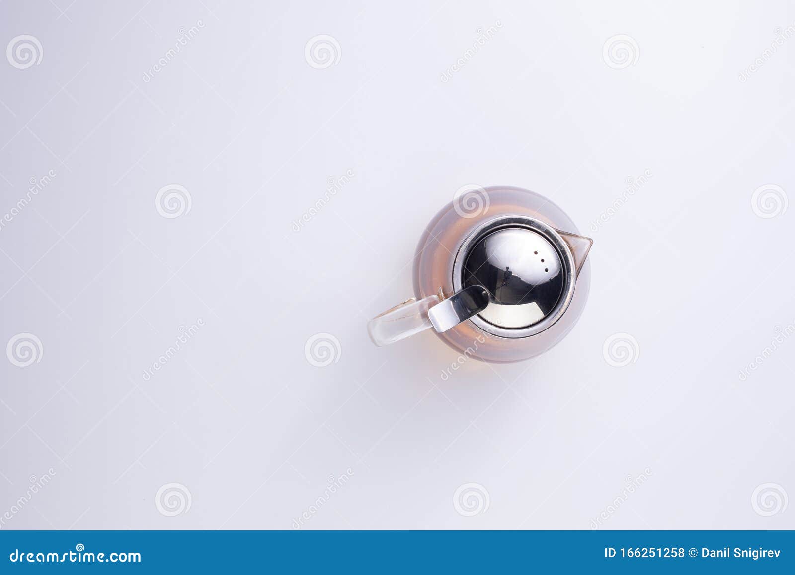 Hot Tea in Glass Teapot on White Background Stock Photo - Image of ...