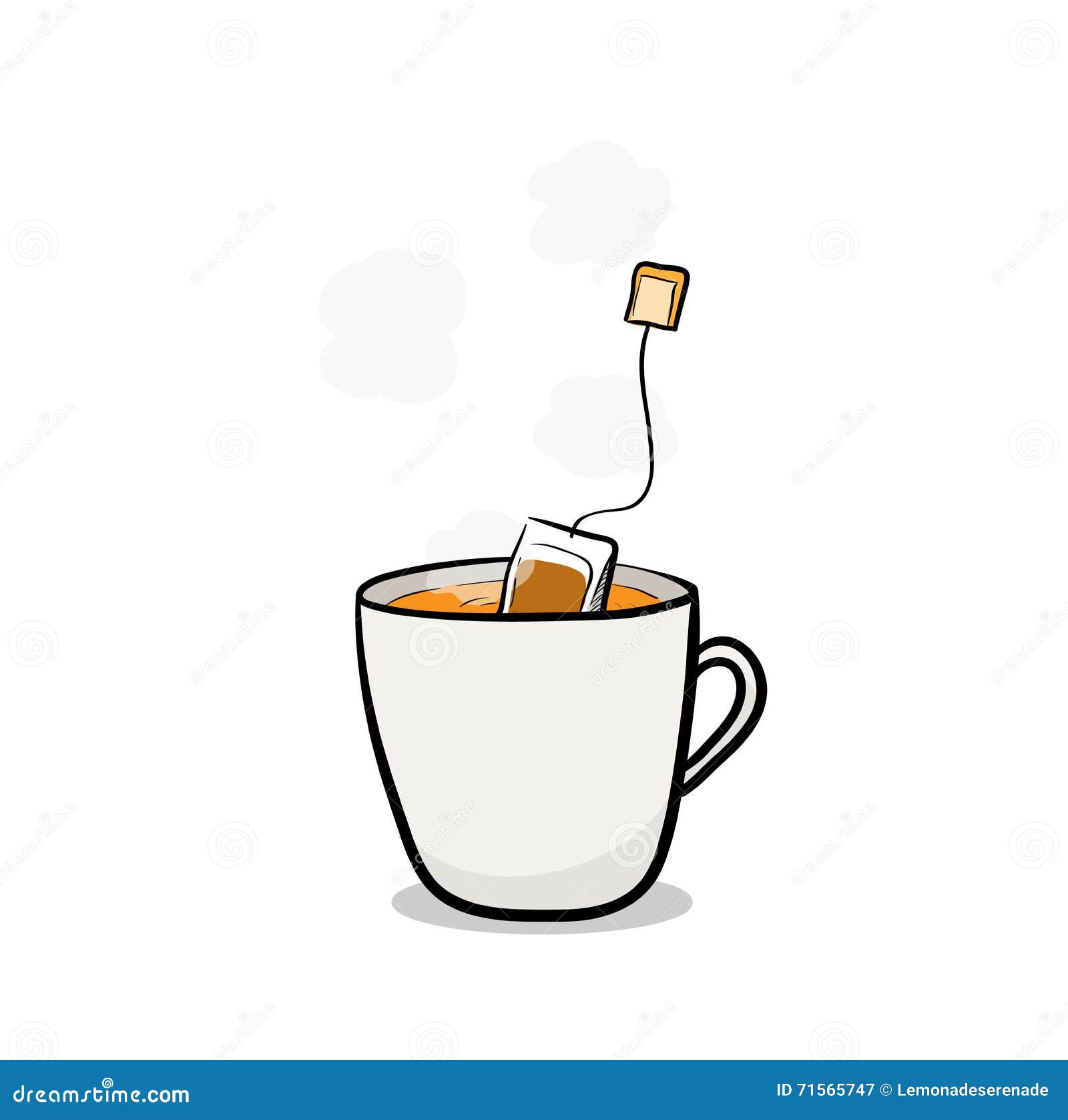 Hot Tea stock vector. Illustration of brewing, symbol - 71565747
