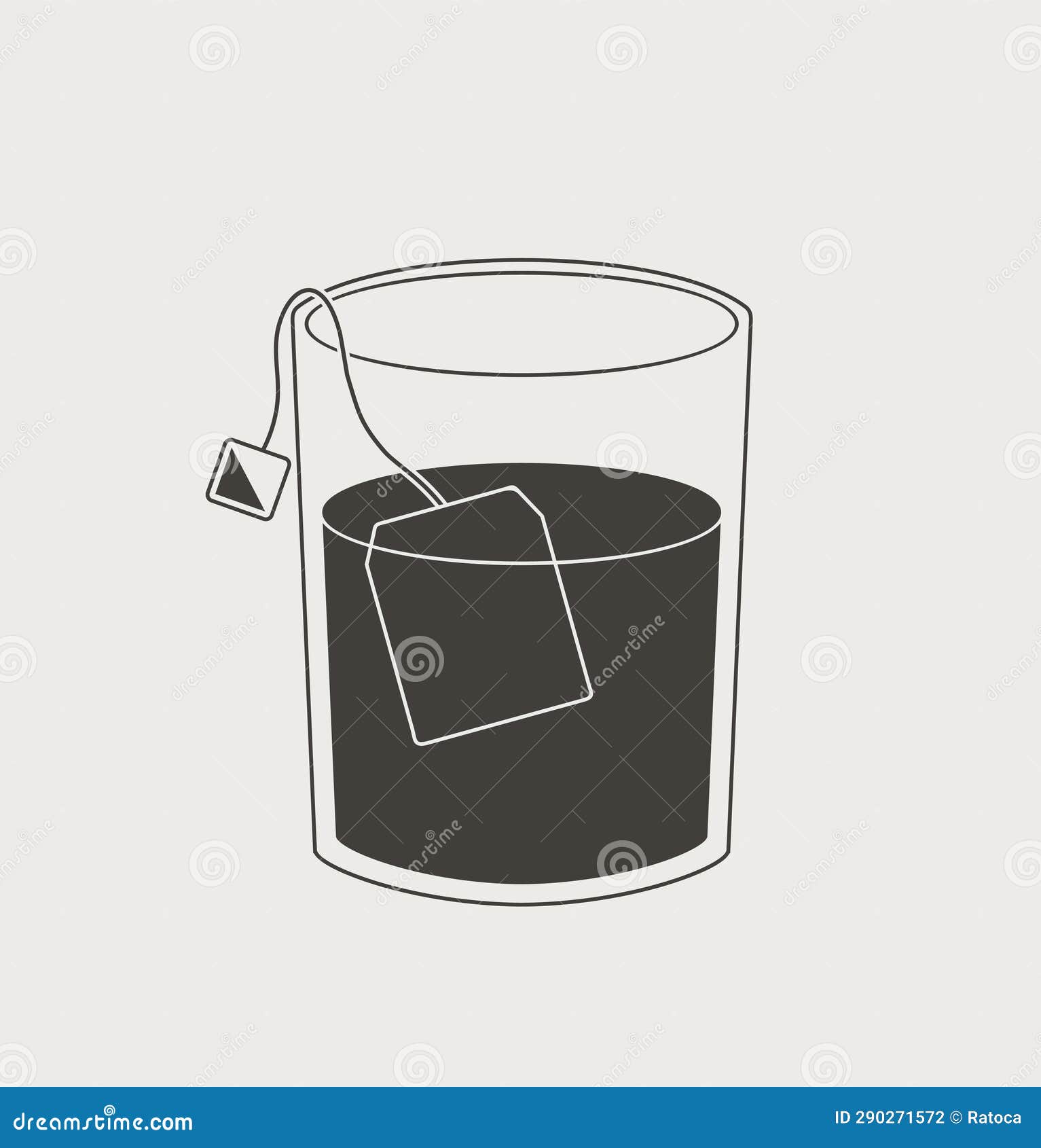 Hot tea illustration stock vector. Illustration of water - 290271572