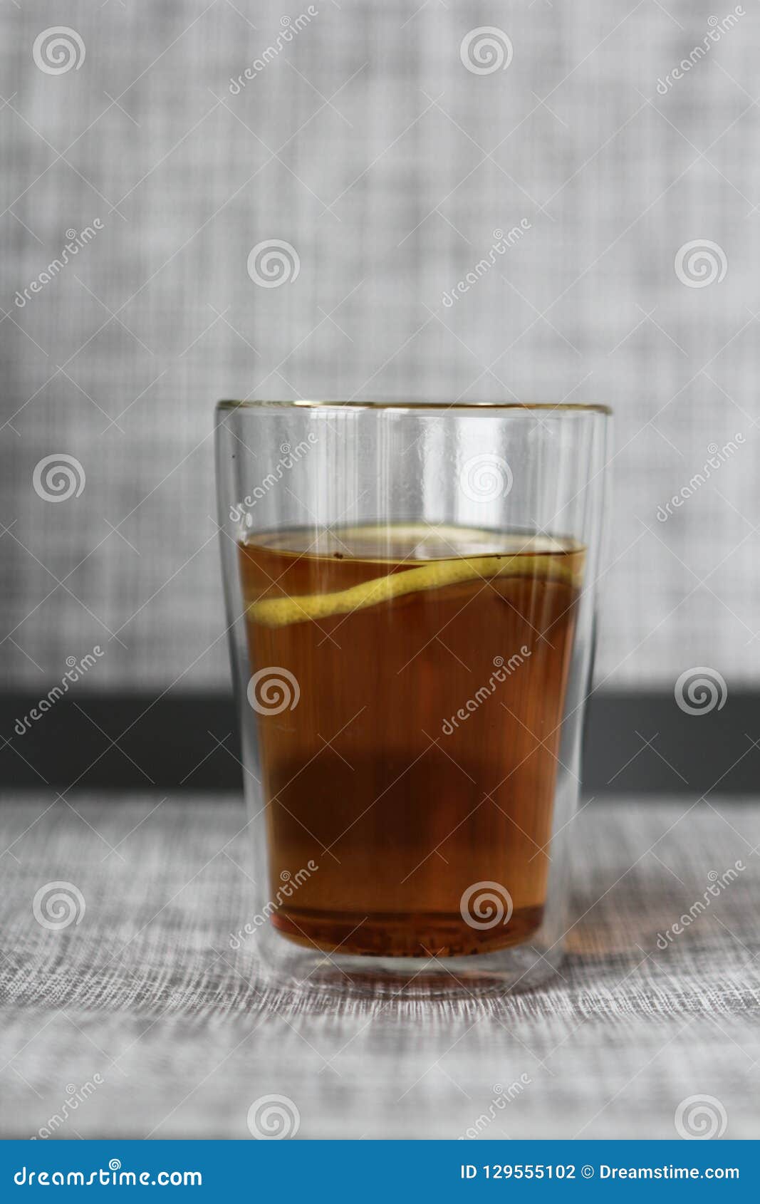 Hot Tea with Lemon in a Glass Stock Photo - Image of fervent, booze ...