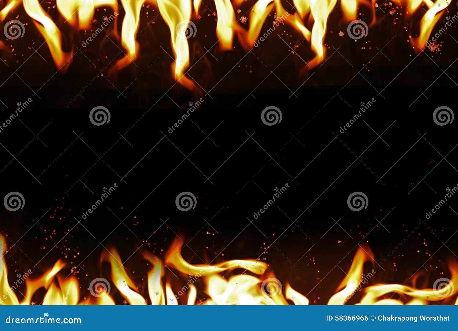 Hot Temperature Fire Frame Background. Stock Photo - Image of ...