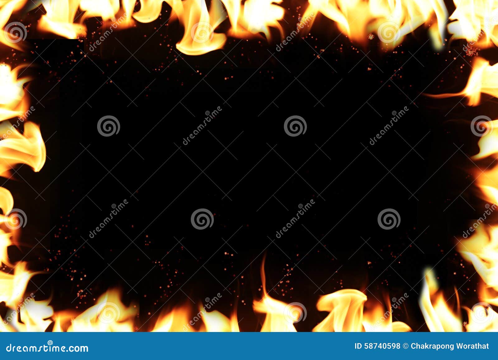 Hot Temperature Fire Frame Background. Stock Illustration ...