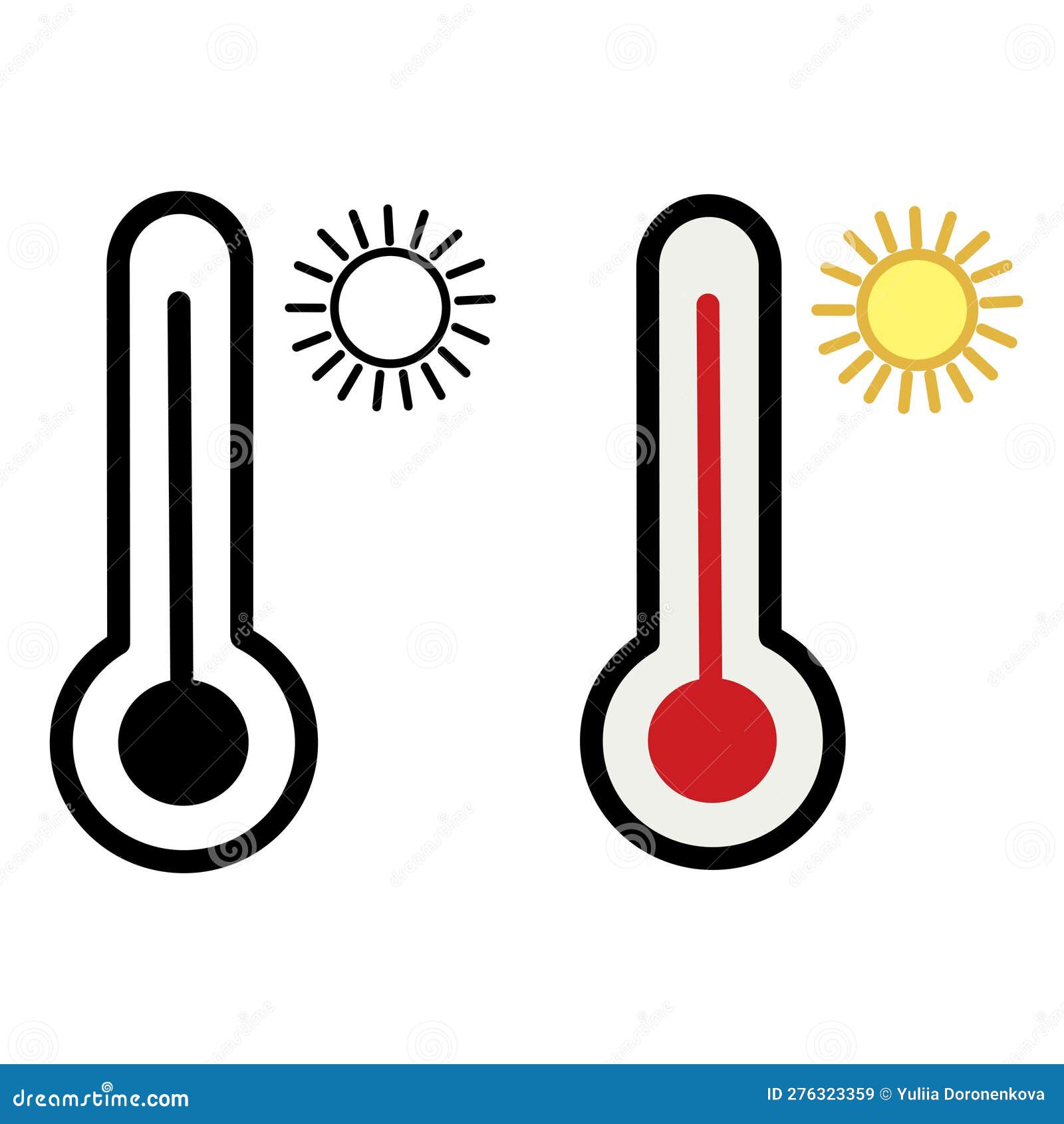 Hot Temperature Icons stock vector. Illustration of design - 276323359