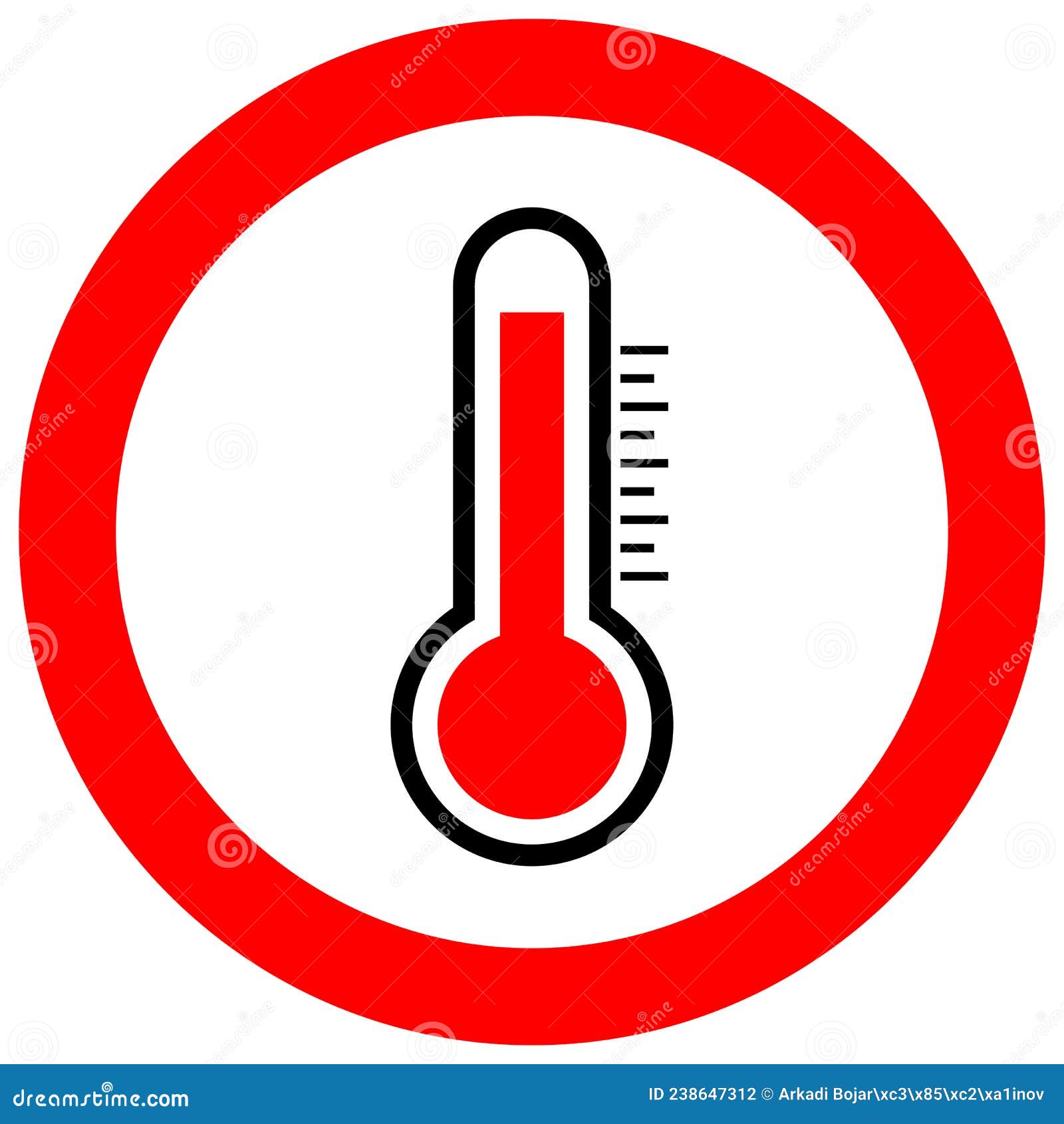 Hot Temperature Warning Sign Stock Vector - Illustration of careful ...