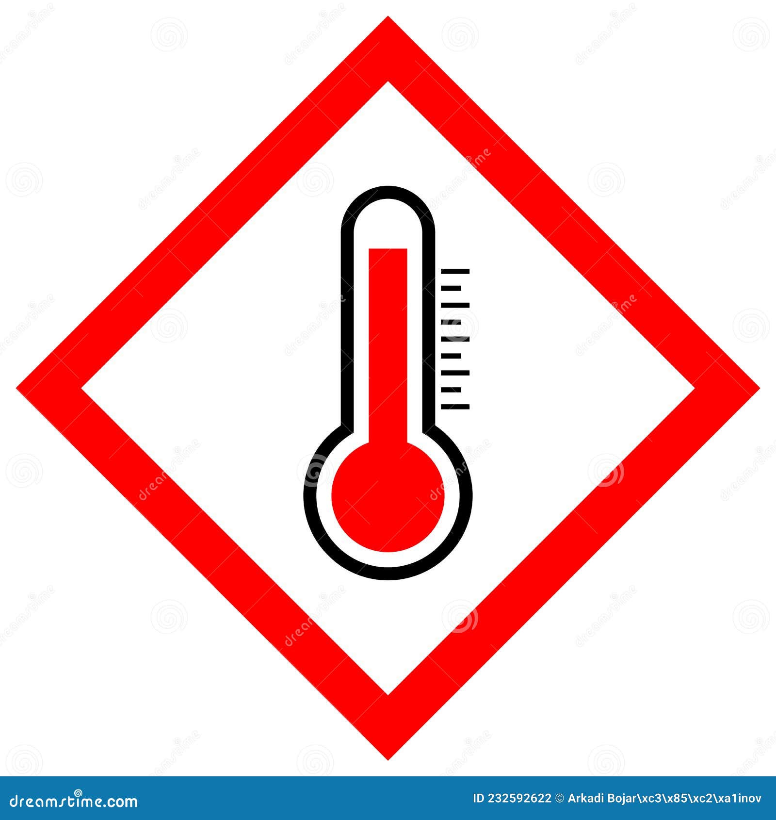 Hot Temperature Warning Sign Stock Vector - Illustration of indicator ...