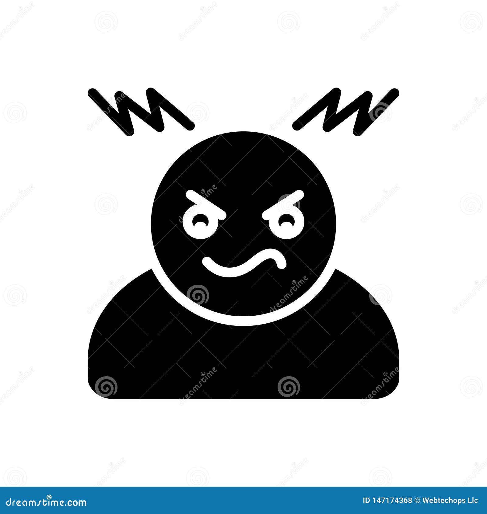 Grumpy Angry Mean Man Face Stock Illustration | CartoonDealer.com #3234502