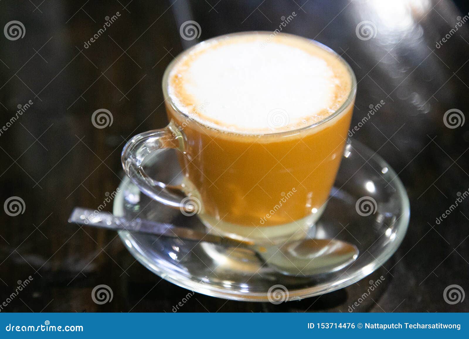 Hot Thai Tea with Milk stock photo. Image of home, serve - 153714476