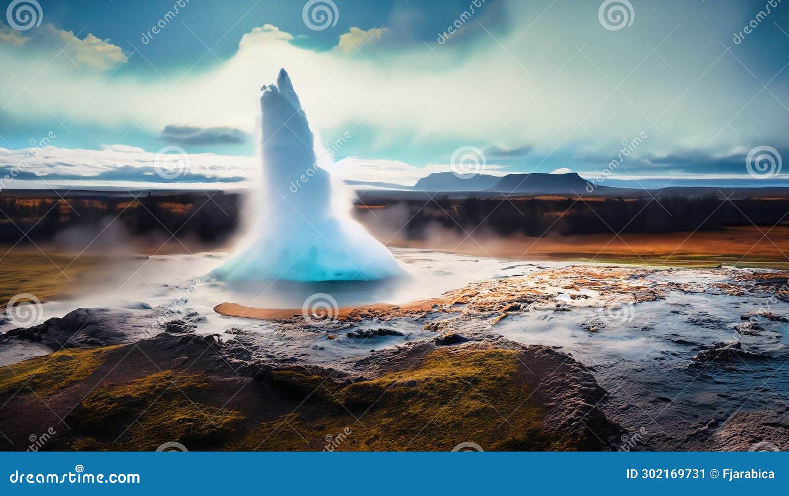 Hot Thermal Springs Suitable As Background Stock Illustration ...