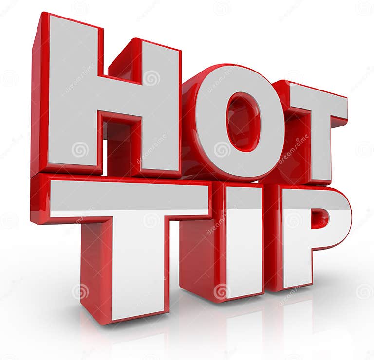Hot Tip 3d Words Advice for Good Ideas Stock Illustration ...
