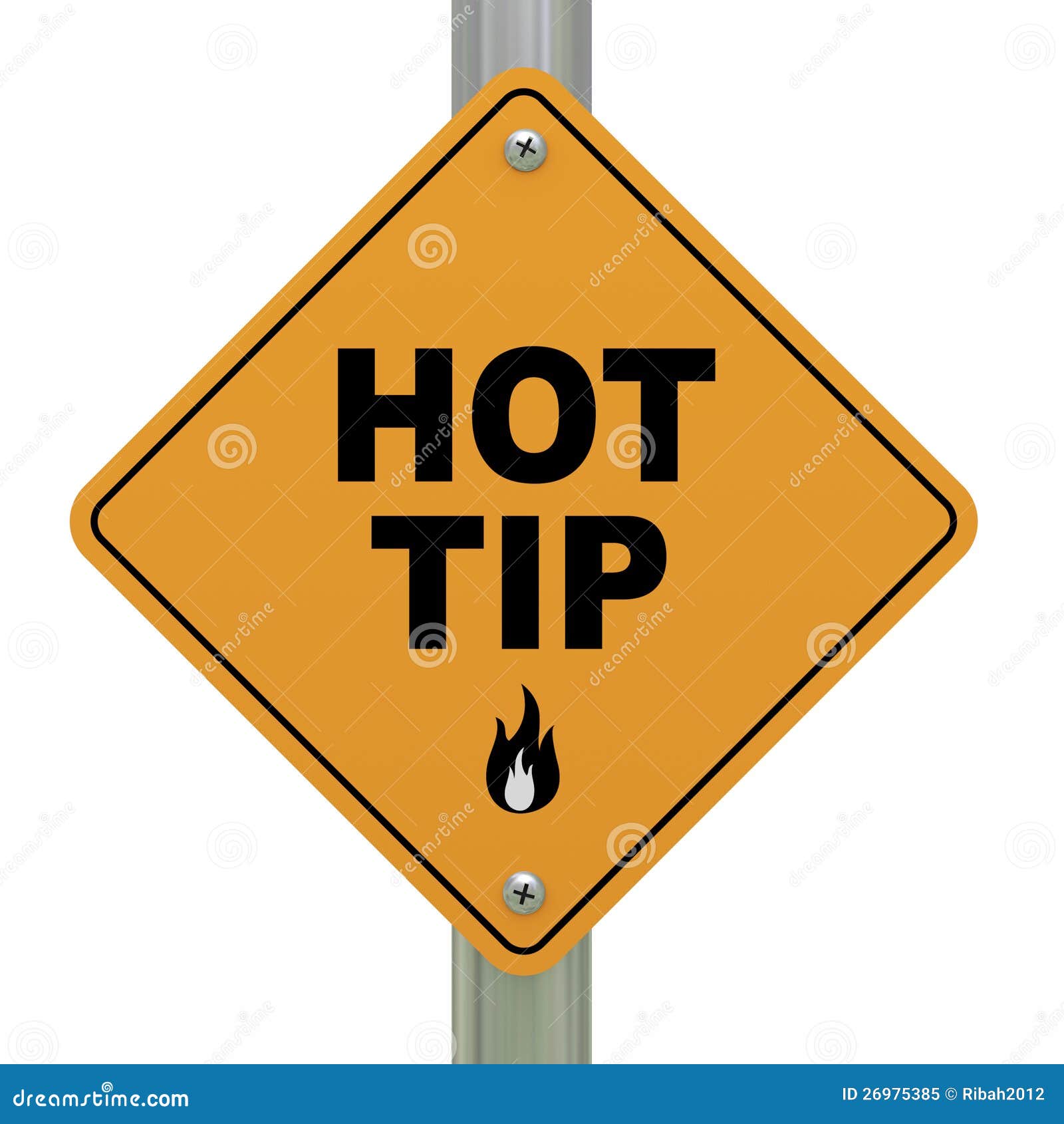 Hot tip roadsign stock illustration. Image of goal, message - 26975385