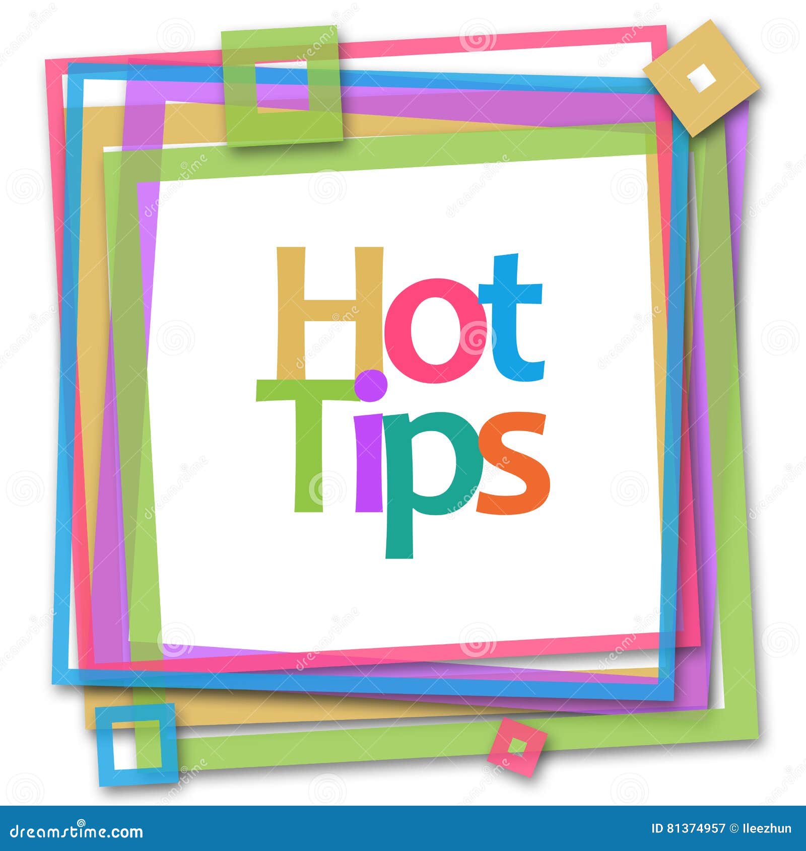 Hot Tips Colorful Frame stock illustration. Illustration of help - 81374957