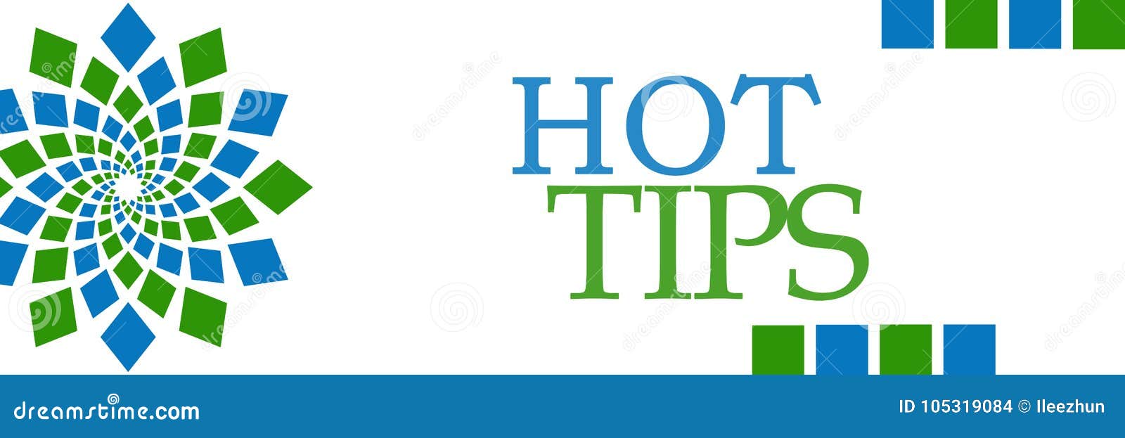 Hot Tips Green Blue Circular Horizontal Stock Illustration ...