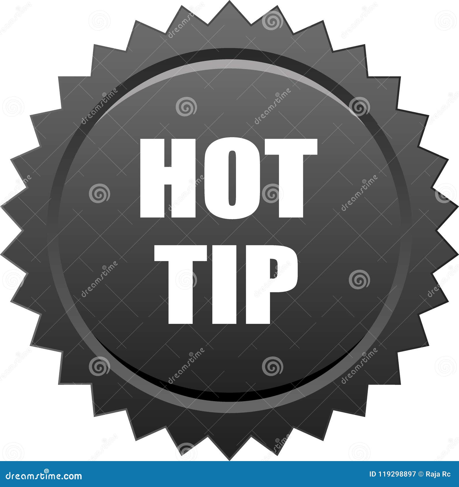 Hot tips seal stock vector. Illustration of instructions - 119298897