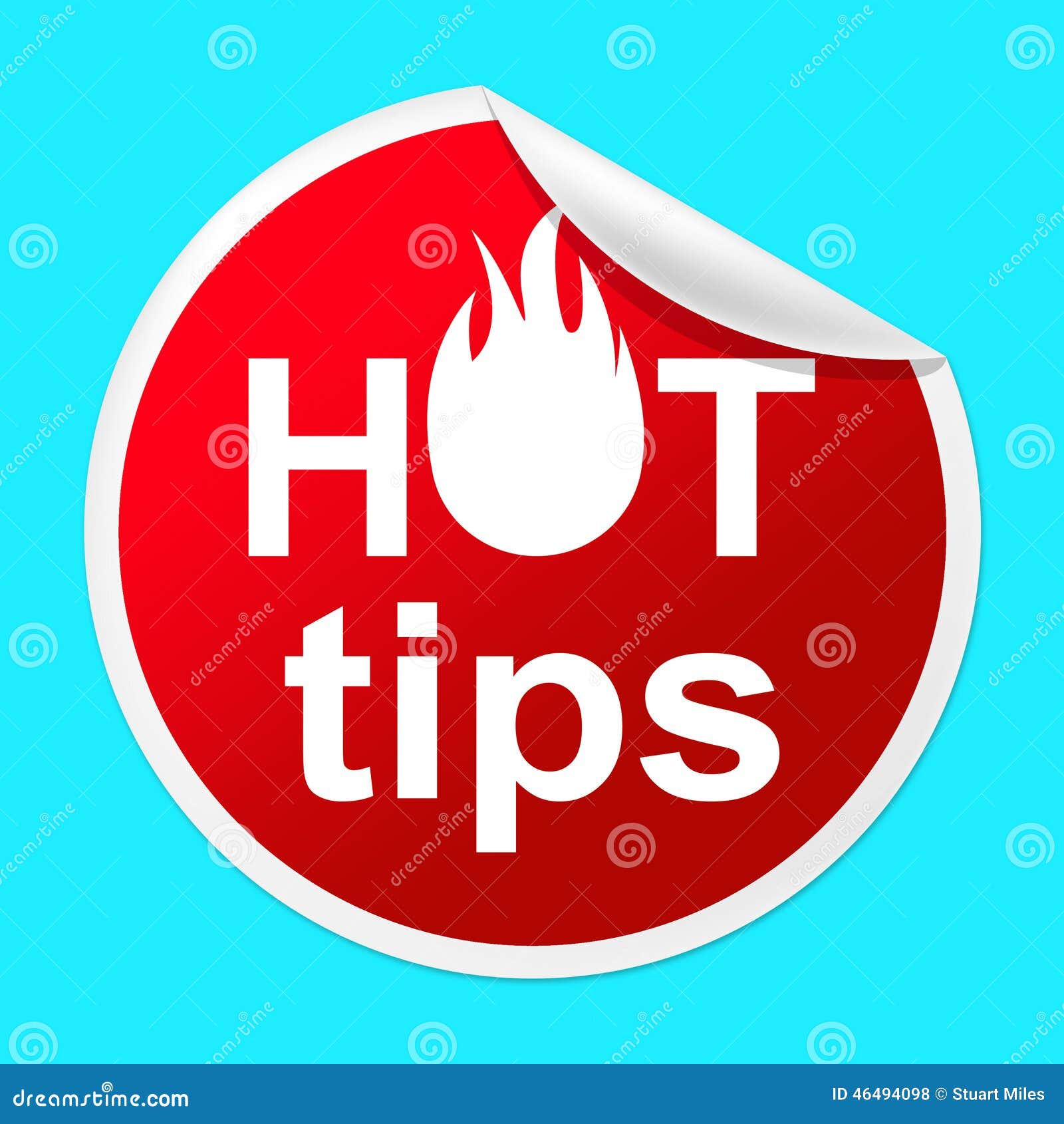 Hot Tips Sticker Indicates Number One and Advisory Stock Illustration ...