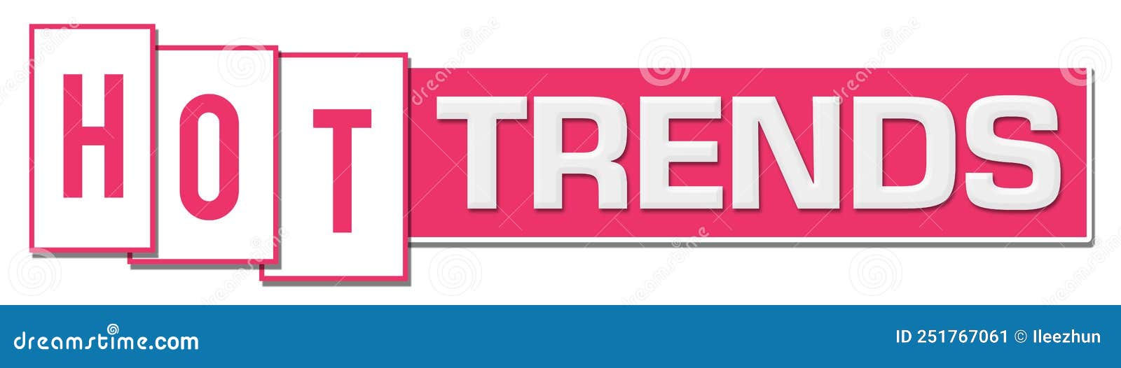Hot Trends Pink White Box Horizontal Stock Illustration - Illustration ...