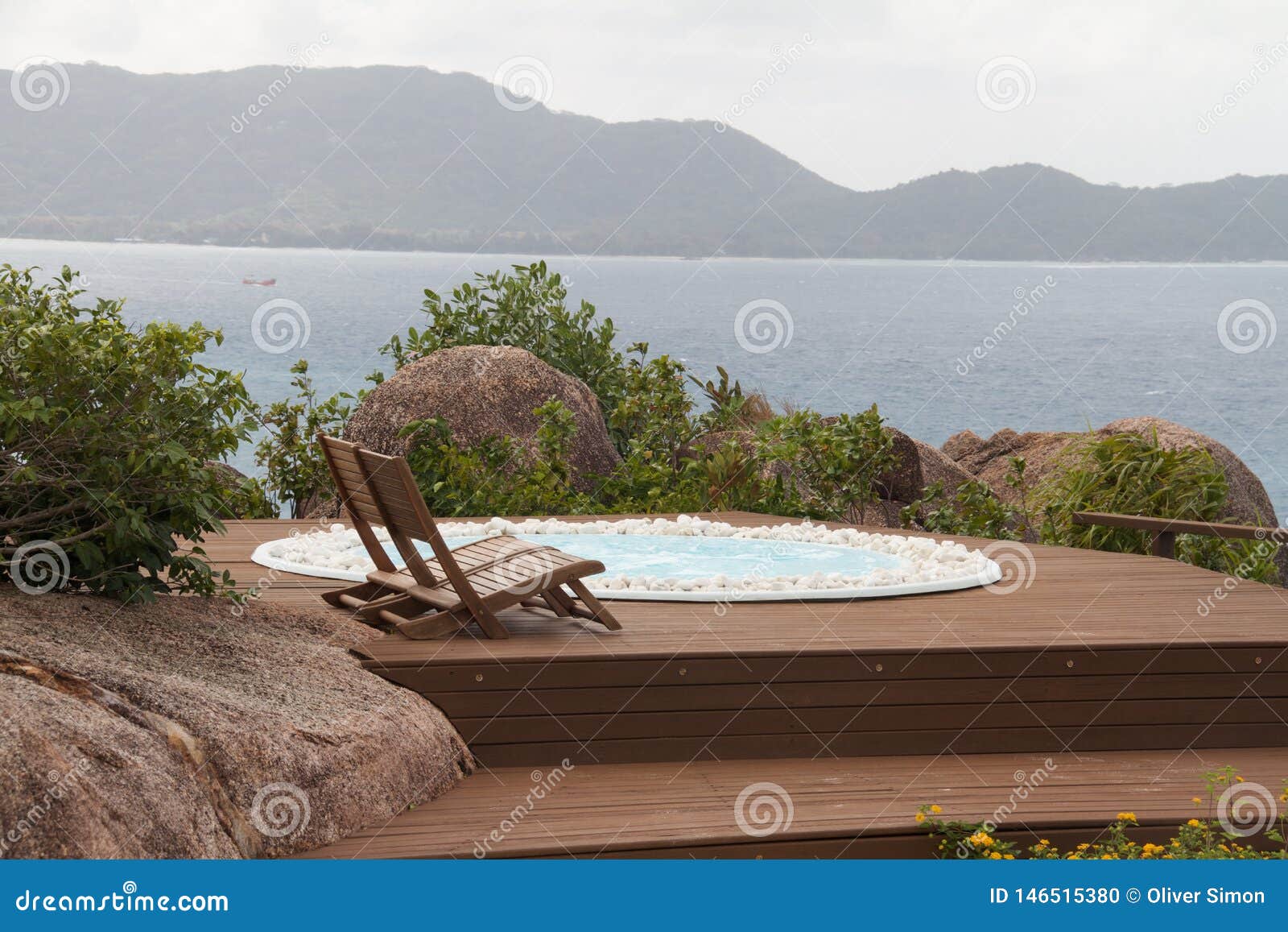 Hot tub with a view stock photo. Image of view, jacuzzi - 146515380