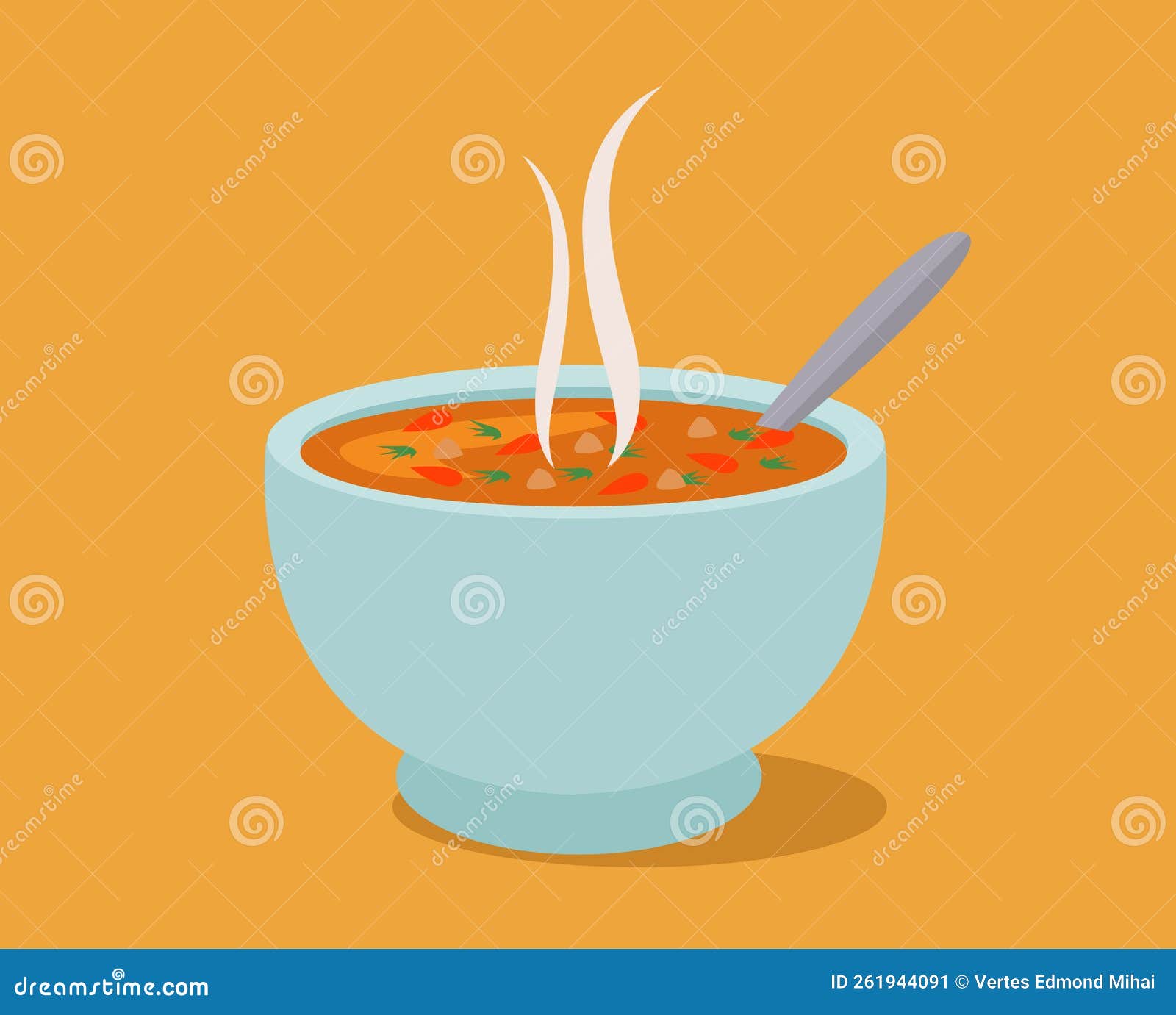 Hot Vegetable Soup. Vector Illustration Stock Vector - Illustration of ...