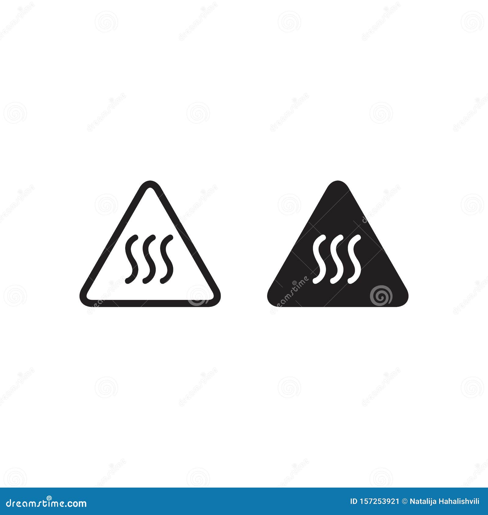 Hot Warning Sign. Icon Vector Background Stock Vector - Illustration of ...