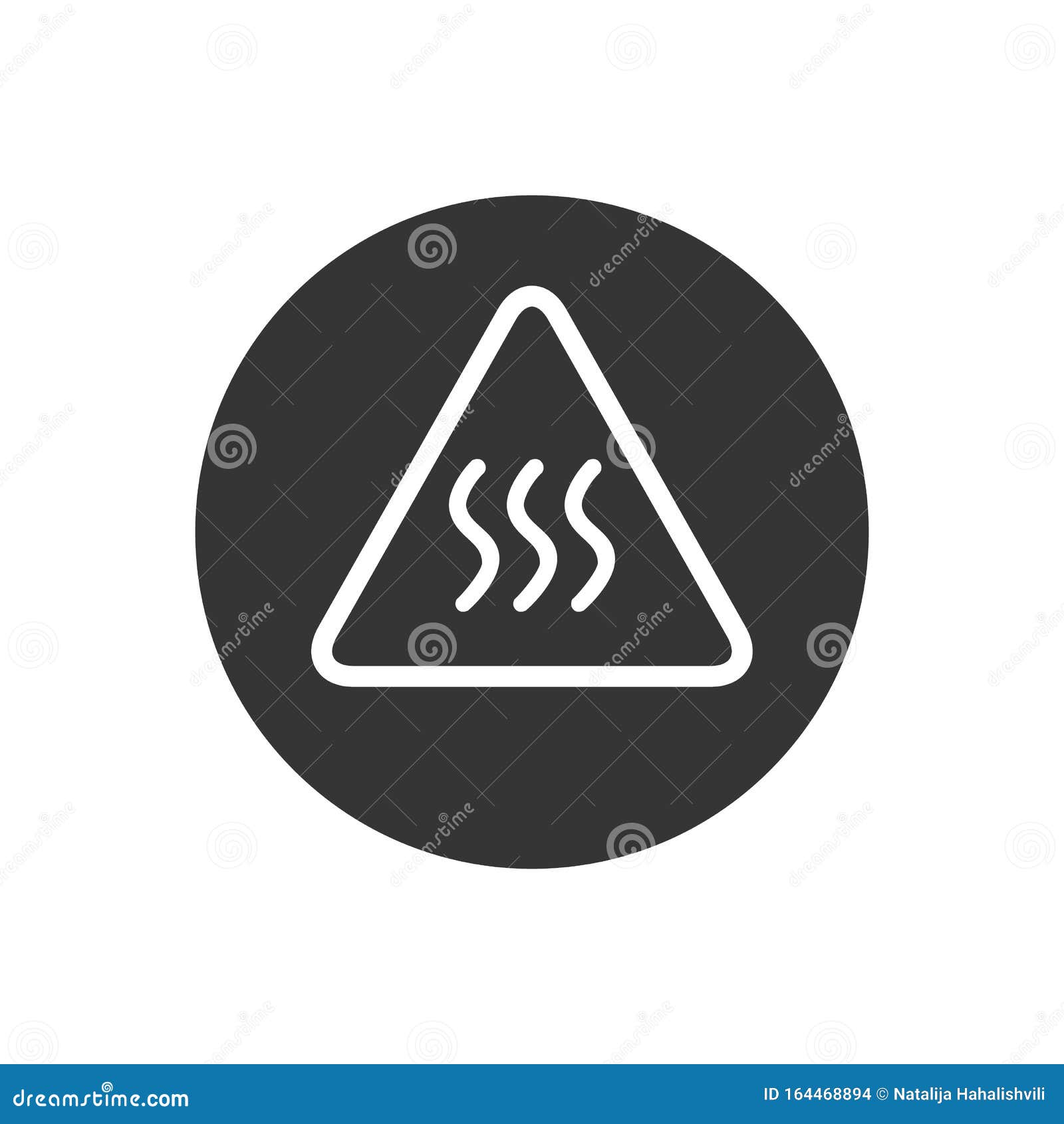 Hot Warning Sign. Icon Vector Modern Flat Style Stock Vector ...
