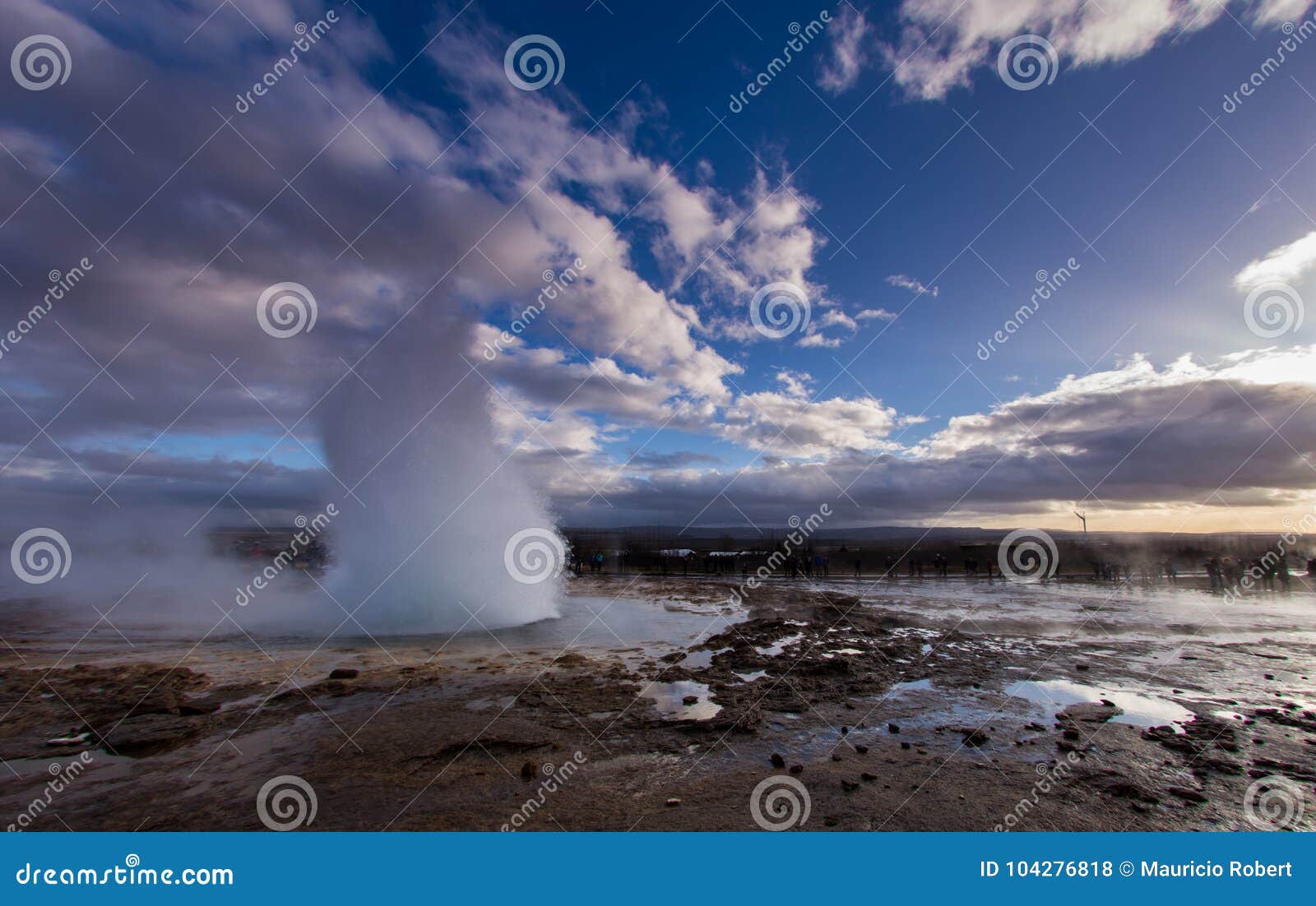 Eruption geyser editorial stock photo. Image of wide - 104276818