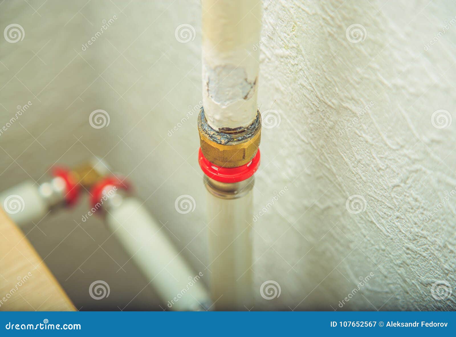 Hot water pipe stock image. Image of heating, boiler - 107652567
