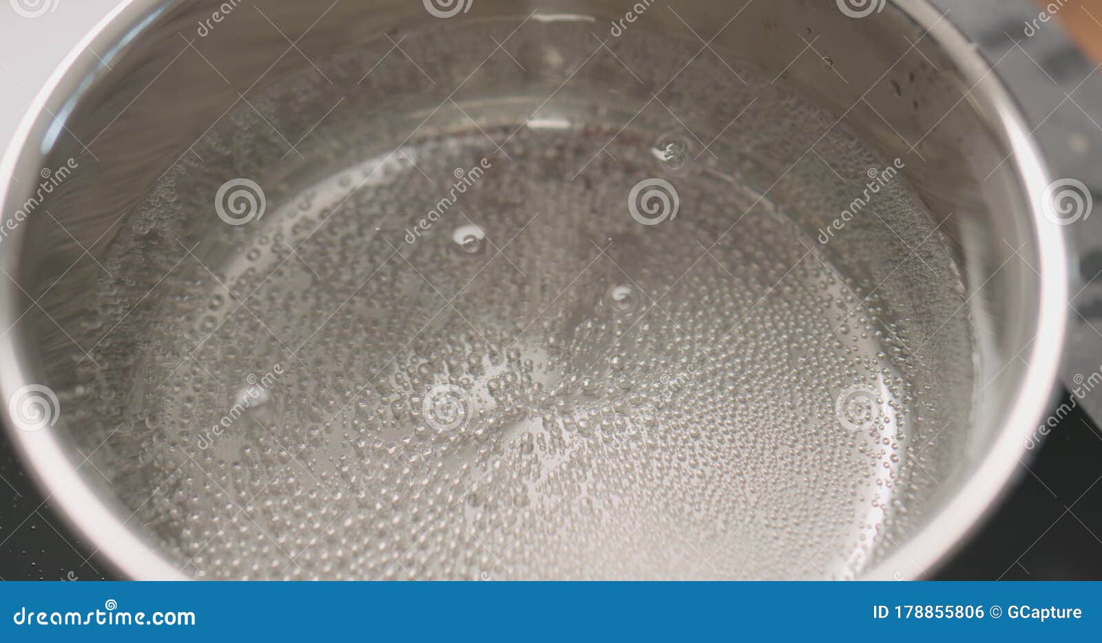 Hot Water in Pot before Boiling Stock Photo - Image of kitchen, home ...