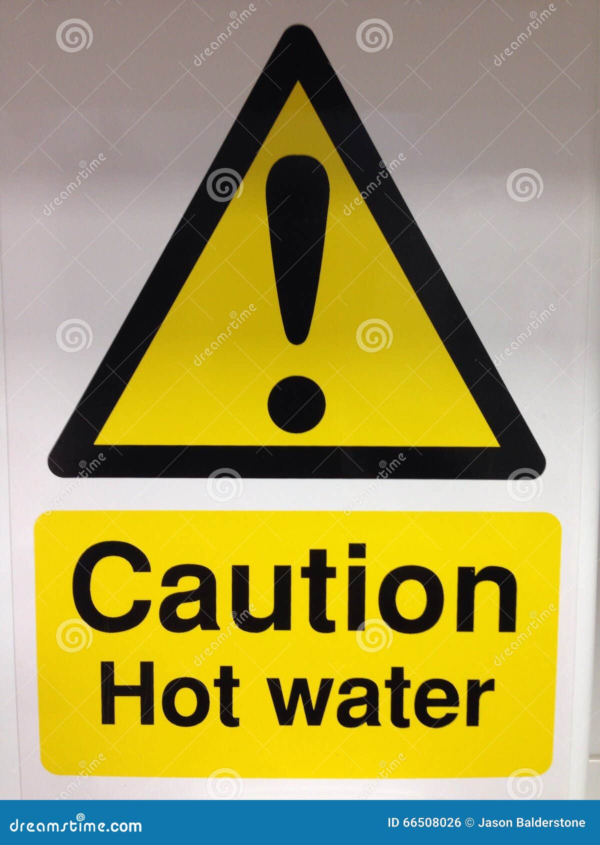 Hot Water Sign stock photo. Image of sign, caution, water - 66508026